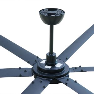 iLiving 120 Inch, 6 Blades BLDC Big Ceiling Fan, High Volume Low Speed Outdoor Fan with Powerful Brushless DC Motor Reversible Industrial Commercial and Residential, 21000 CFM at 75 RPM with IR Remote