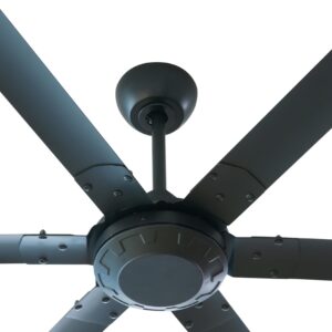 iLiving 120 Inch, 6 Blades BLDC Big Ceiling Fan, High Volume Low Speed Outdoor Fan with Powerful Brushless DC Motor Reversible Industrial Commercial and Residential, 21000 CFM at 75 RPM with IR Remote