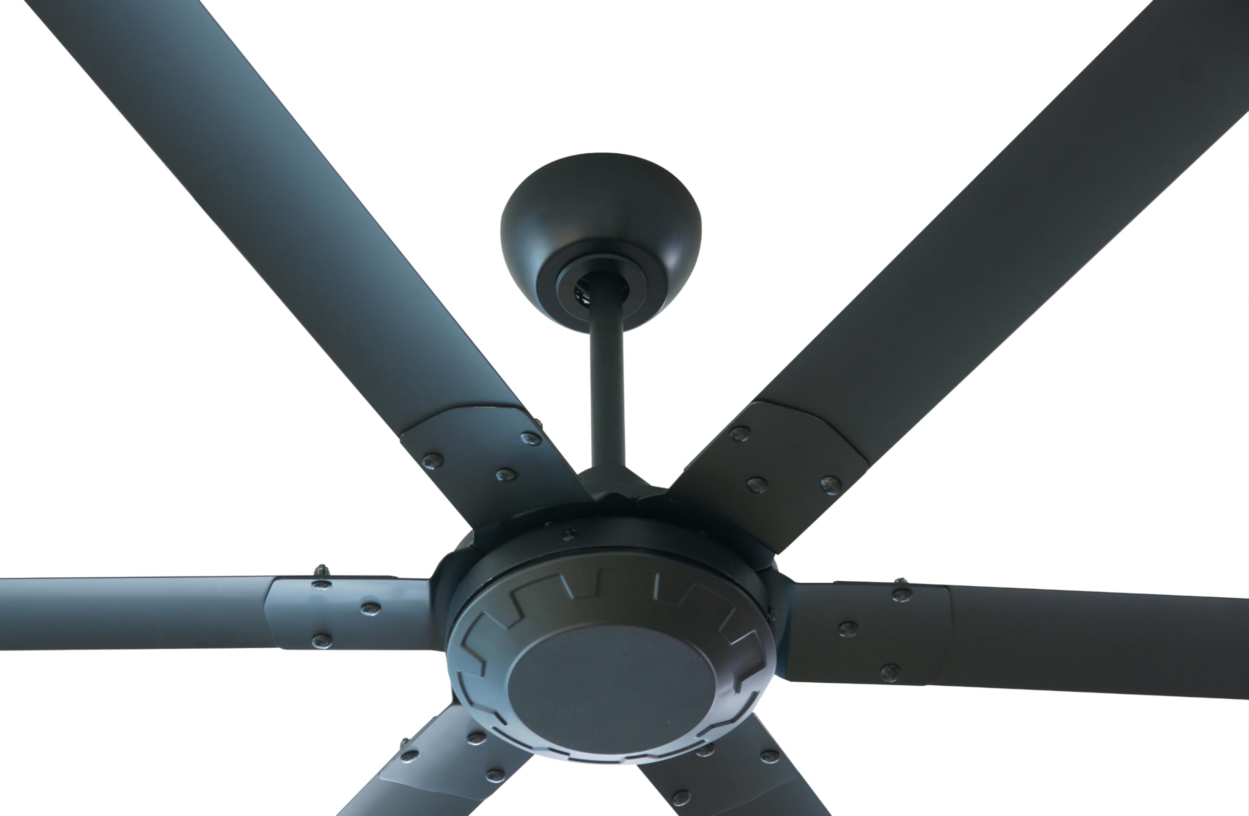 iLiving 120 Inch, 6 Blades BLDC Big Ceiling Fan, High Volume Low Speed Outdoor Fan with Powerful Brushless DC Motor Reversible Industrial Commercial and Residential, 21000 CFM at 75 RPM with IR Remote