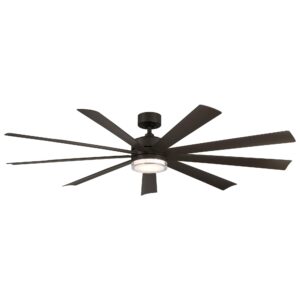 wynd xl smart indoor and outdoor 9-blade ceiling fan 72in bronze with 3000k led light kit and remote control works with alexa, google assistant, samsung things, and ios or android app