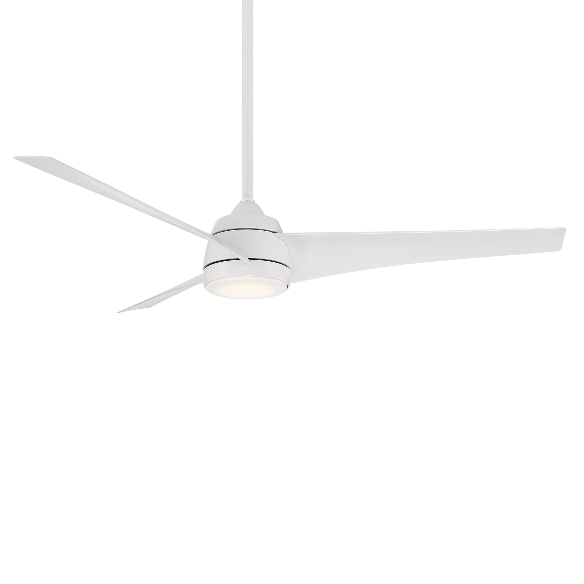 WAC Smart Fans Sonoma Indoor and Outdoor 3-Blade Ceiling Fan 56in Matte White with 3000K LED Light Kit and Remote Control works with Alexa and iOS or Android App