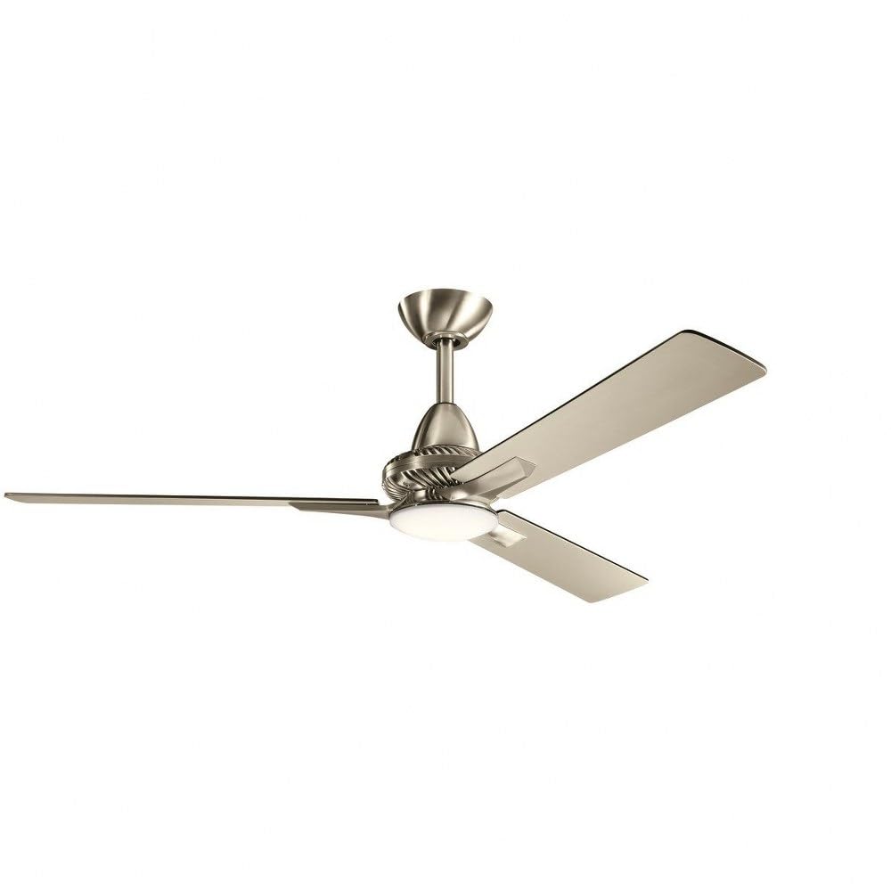 Kichler 300031BSS Kosmus 52'' Ceiling Fan with LED Lights & Remote Control, Brushed Stainless Steel