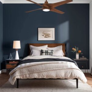 MINKA-AIRE F543L-DK Swept 56 Inch Ceiling Fan with Integrated 20W LED Dimmable Light in Distressed Koa Finish