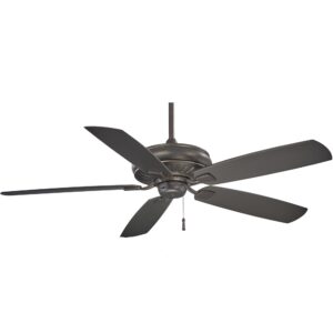 minka-aire f532-si sunseeker 60 inch outdoor ceiling fan pull chain in smoked iron finish