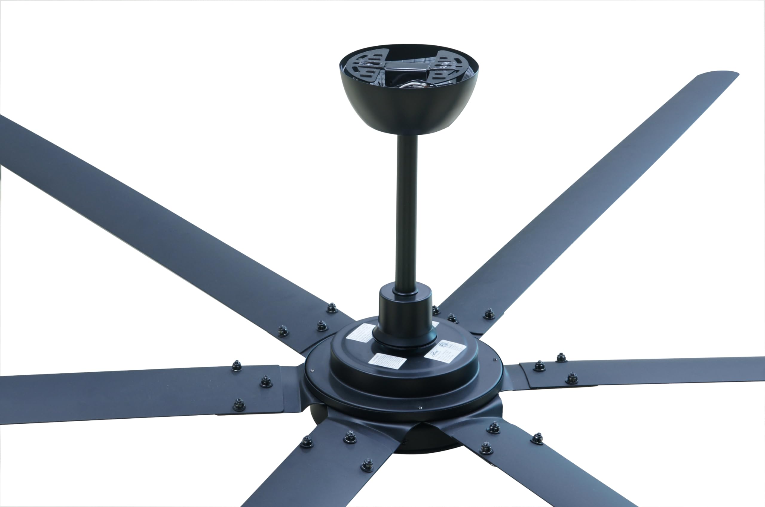 iLiving 102 Inch, 6 Blades BLDC Big Ceiling Fan, High Volume Low Speed Outdoor Fan with Powerful Brushless DC Motor Reversible Industrial Commercial and Residential, 17800 CFM at 90 RPM with IR Remote