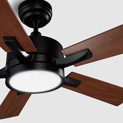 SMAFAN Smart Ceiling Fan 52'' 5-Blade with Remote Control, DC Motor with 10 Speed, Dimmable LED Light Kit Included, Apex Works with Google Assistant and Amazon Alexa, Siri Shortcut.…