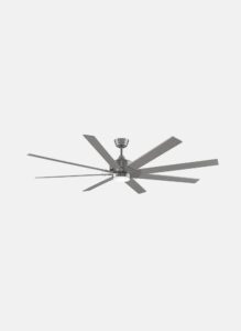 fanimation fpd7912bbn-64bn-lk levon custom 64" 8 blade indoor/outdoor dc motor ceiling fan - remote control and led light kit included