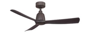 fanimation kute indoor/outdoor ceiling fan with dark walnut blades 44 inch - dark bronze