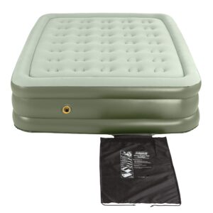 coleman air mattress | double-high supportrest air bed for indoor or outdoor use , green