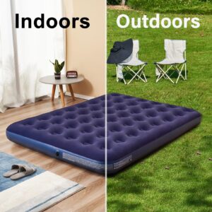 RAPTAVIS Queen Size Air Mattress Inflatable Bed, Blow Up Mattress Camping Sleeping Pad