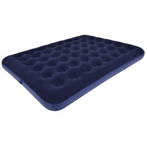 tialoer queen camping air mattress inflatable air bed with flocked top