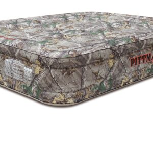 Pittman Outdoors Airbedz Air Mattress - Indoor Outdoor Waterproof Bed, Built-in Rechargeable Battery Air Pump, Queen Size, 16-inches Tall, Realtree Camo, Carry Bag and Patch Kit Included