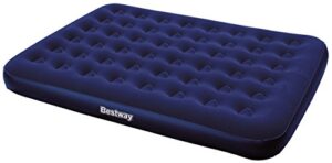 bestway flocked queen airbed without inflation pump, 80 x 60 x 8.5-inch, blue