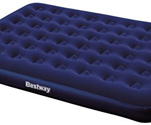 Bestway Flocked Queen Airbed without Inflation Pump, 80 x 60 x 8.5-Inch, Blue