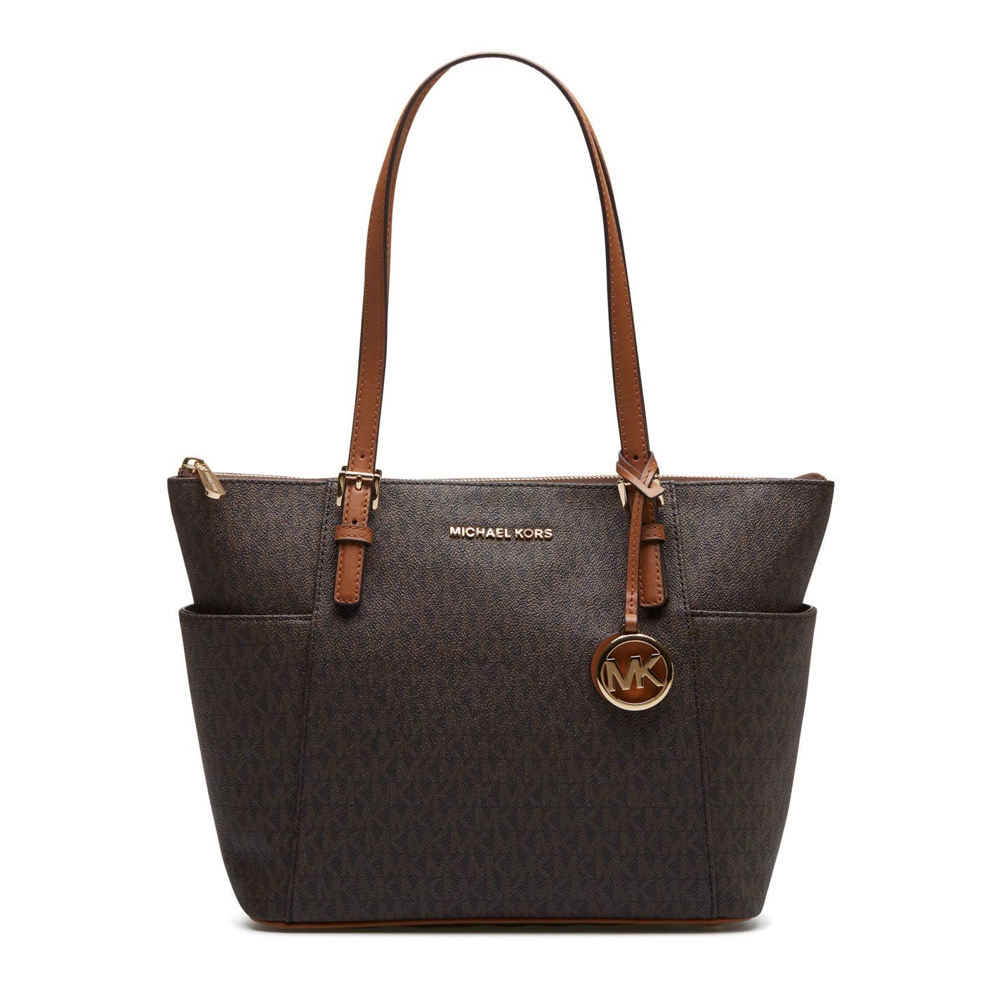 MICHAEL Michael Kors Jet Set Item East/West Top Zip Tote (Brown/Acorn)