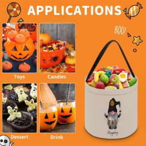 Personalized Halloween Tote Bags w/Name or Text 7.9 * 8.3 inch Customized Pumpkin Witch Totes Bag for Trick Treat Goodie gift Custom Party Favors Canvas Goodie Bag Reusable Grocery Gifts (style2)