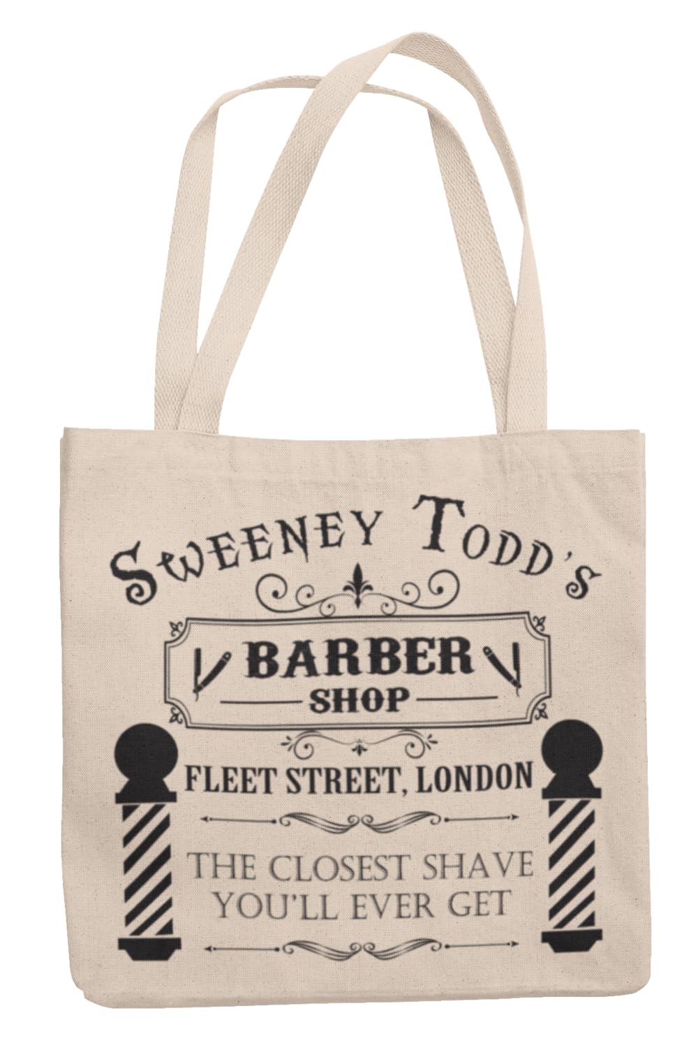 Mighty Circus Sweeney Todd's Barber Shop 100% Cotton Reuseable Grocery Tote