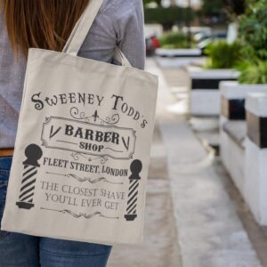 Mighty Circus Sweeney Todd's Barber Shop 100% Cotton Reuseable Grocery Tote