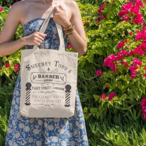 Mighty Circus Sweeney Todd's Barber Shop 100% Cotton Reuseable Grocery Tote