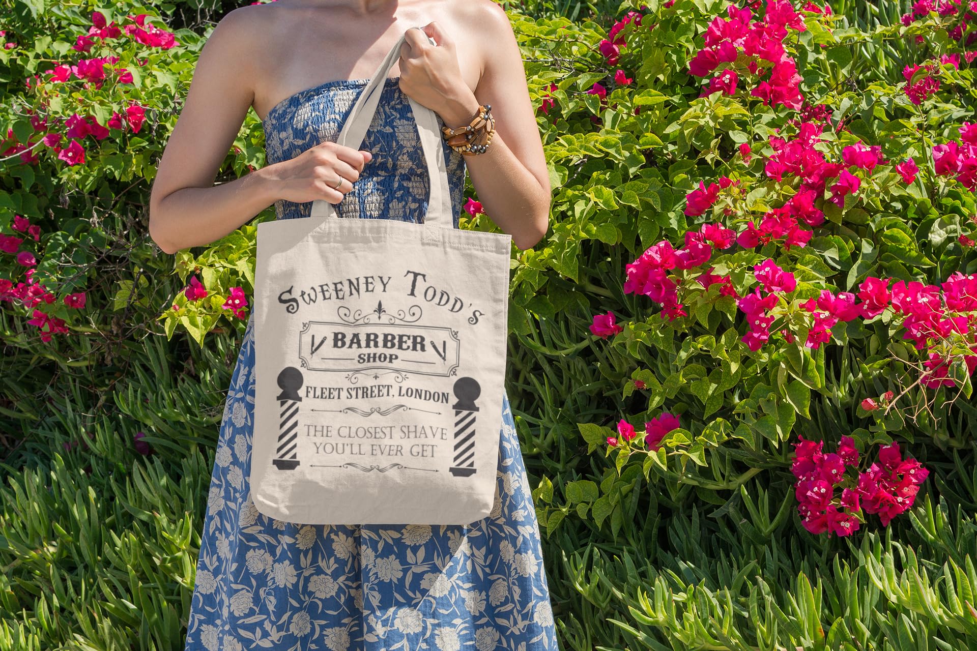 Mighty Circus Sweeney Todd's Barber Shop 100% Cotton Reuseable Grocery Tote