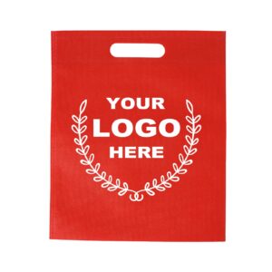 SOUTH GIANT Custom Promotional Bags with Logo - Personalized Reusable Gift Tote Bags - Recyclable Non-Woven Shopping Bags with Your Design Printed - 50pcs