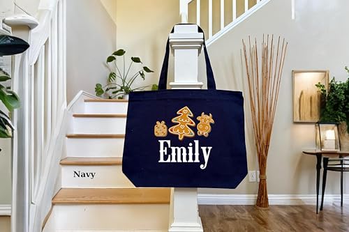 Customized Christmas Tote Bag, Custom Name Christmas Tote Bag, Cute Christmas Tote, Christmas Family Bags, Women Customized Bag