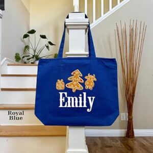 Customized Christmas Tote Bag, Custom Name Christmas Tote Bag, Cute Christmas Tote, Christmas Family Bags, Women Customized Bag