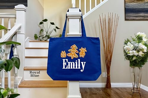 Customized Christmas Tote Bag, Custom Name Christmas Tote Bag, Cute Christmas Tote, Christmas Family Bags, Women Customized Bag