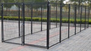 omitree 9 x 9 x 3.93 ft modular dog exercise fence barrier pet cat run new pen