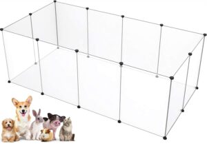 pet playpen,24 inch tall puppy playpen portable small animals playpen, pet fence yard fence for puppy,bunny,guinea pigs,ferrets,mice,hamsters,hedgehogs,turtles