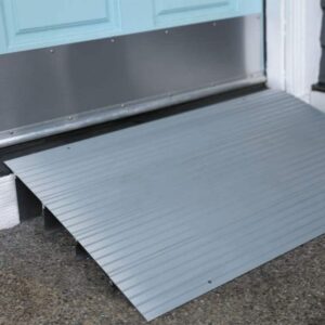 EZ-ACCESS TRANSITIONS 4 Inch Portable Self Supporting Aluminum Modular Entry Threshold Ramp Ideal for Doorways and Raised Landings