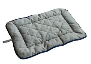 dog gone smart pet products chenille dog sleeper cushion, grey w/blue trim, 30"x48" xx-large