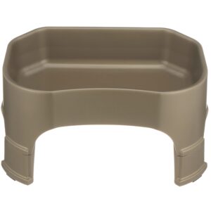 neater pet brands giant bowl with leg extensions huge jumbo trough style dog pet water dish (2.25 gallons, champagne)