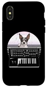 iphone x/xs jack russell terrier dog modular synthesizer keyboard case