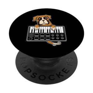 modular synthesizer dog techno acid keyboard music popsockets swappable popgrip