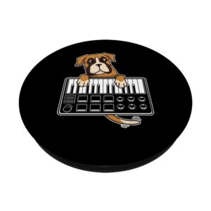 Modular Synthesizer Dog Techno Acid Keyboard Music PopSockets Swappable PopGrip