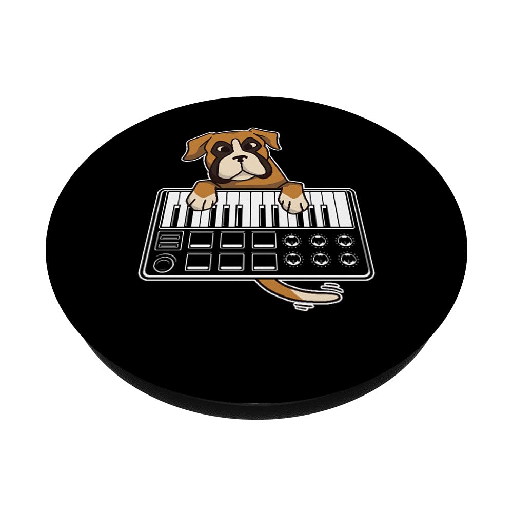 Modular Synthesizer Dog Techno Acid Keyboard Music PopSockets Swappable PopGrip