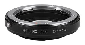 fotodiox lens mount adapter - contax/yashica (c/y cy) slr lens to nikon nikkor f mount digital cameras