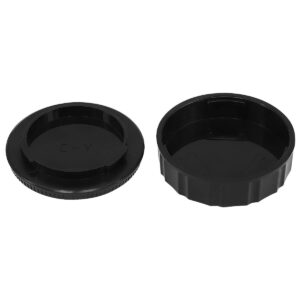 Haoge Camera Body Cap and Rear Lens Cap Cover for Contax Yashica C/Y CY Mount Camera Lens