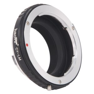 Haoge Lens Mount Adapter for Contax/Yashica C/Y CY Lens to Leica M LM Mount Camera such as M240, M240P, M262, M3, M2, M1, M4, M5, M6, MP, M7, M8, M9, M9-P, M Monochrom, M-E, M, M-P, M10, M-A