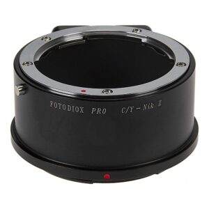 fotodiox pro lens mount adapter compatible with contax/yashica (cy) slr lenses to nikon z-mount mirrorless camera bodies