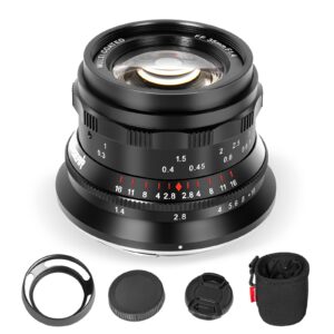 pergear 35mm f1.4 full-frame manual focus lens, compatible with sony e-mount cameras a7 a7ii a7iii a7r a7rii a7riii a7riv a7s a7sii a7siii a9 a7c a6400 a6000 a6600 a6100 a6500 a6300 (black)