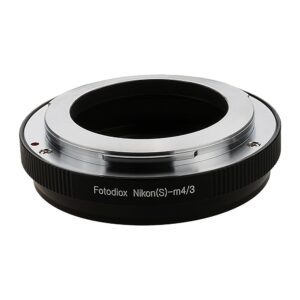 fotodiox lens mount adapter for nikon nikkor s, contax rf, or kiev rangefinder external bayonet lenses to micro four thirds (mft, m4/3) mount mirrorless camera body