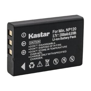 kastar 1-pack battery replacement for fujifilm np-120, np-120b, fnp120, toshiba np-120, px1657, pentax d-li7, ricoh db-43, contax bp-1500s, bp-1500s digital camera battery