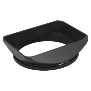 Haoge 72mm Square Metal Screw-in Mount Lens Hood Shade with Cap for 72mm Canon Nikon Sony Leica Leitz Carl Zeiss Voigtlander Nikkor Panasonic Fujifilm Olympus Lens and Other 72mm Filter Thread Lens