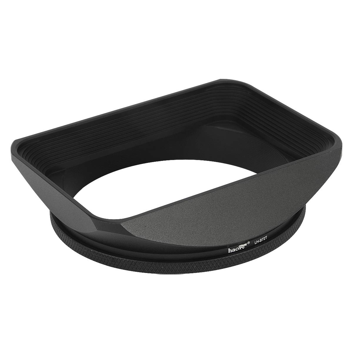 Haoge 72mm Square Metal Screw-in Mount Lens Hood Shade with Cap for 72mm Canon Nikon Sony Leica Leitz Carl Zeiss Voigtlander Nikkor Panasonic Fujifilm Olympus Lens and Other 72mm Filter Thread Lens