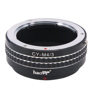 Haoge Manual Lens Mount Adapter for Contax/Yashica C/Y CY Mount Lens to Olympus and Panasonic Micro Four Thirds MFT M4/3 M43 Mount Camera