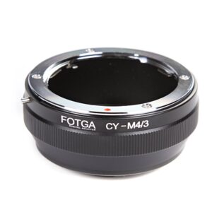 focusfoto fotga adapter ring for contax/yashica c/y cy mount lens to olympus pen and panasonic lumix micro four thirds (mft, m4/3) mount mirrorless camera body