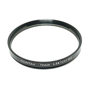 contax 72mm uv metal/glass filter with case