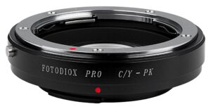 fotodiox pro lens mount adapter, contax yashica (c/y) mount lens to pentax k (pk) mount dslrs cameras, cy-pk pro